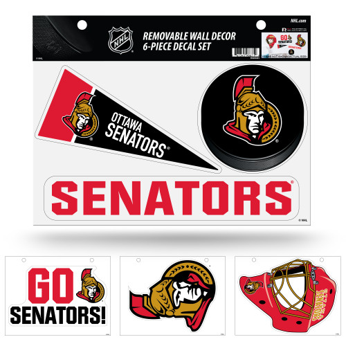Ottawa Senators Removable Wall Decor 6pc Set Premium Decals
