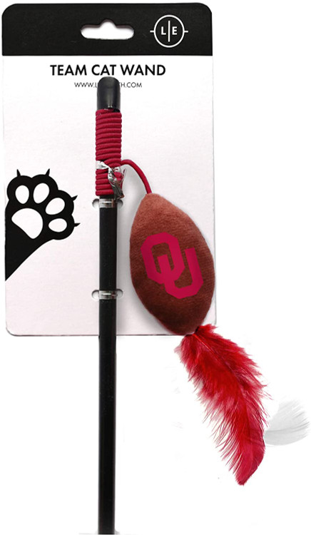 Oklahoma Sooners Cat Football Toy Wand Interactive Teaser