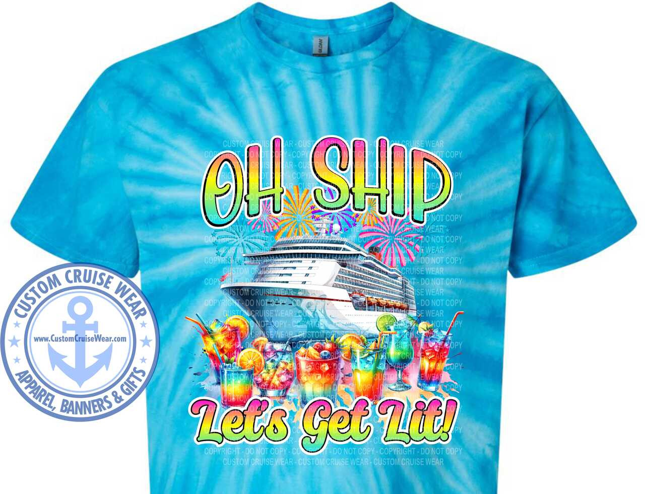 Oh Ship with Anchor Shirt - Custom Cruise Wear
