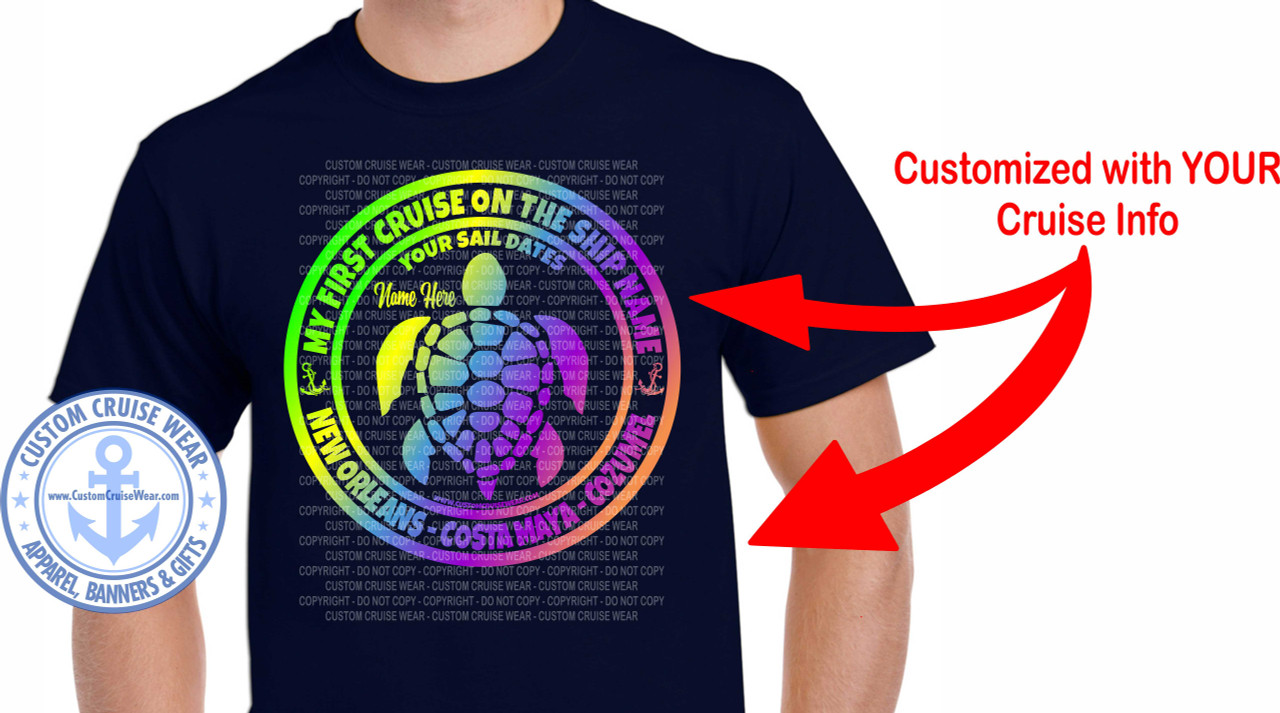 First Cruise Sea Turtle Circle Multicolor - Custom Cruise Wear