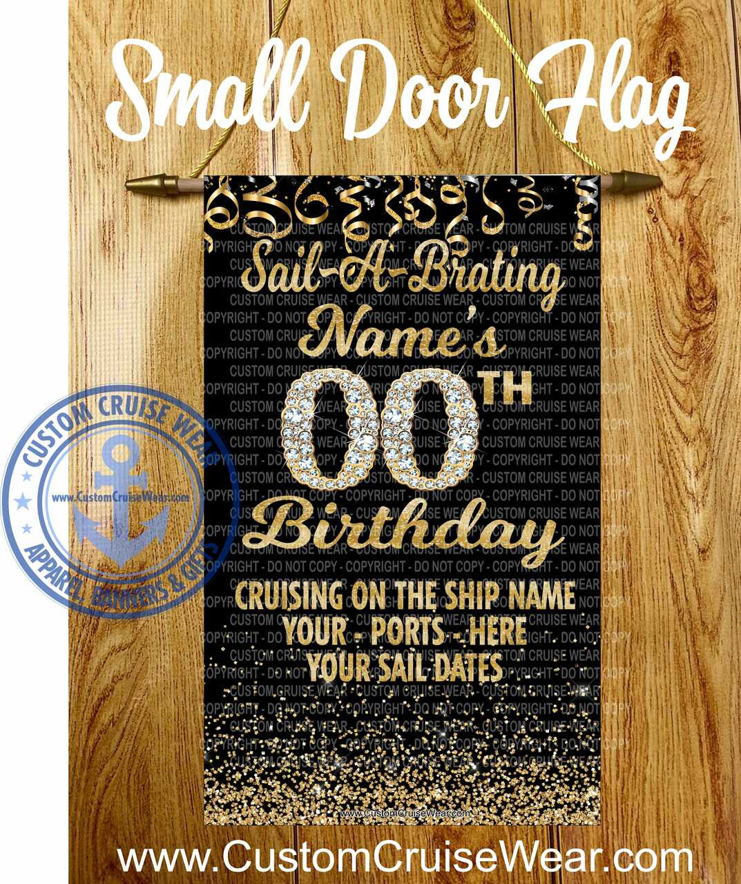 Birthday Diamond Number FLAG - Custom Cruise Wear