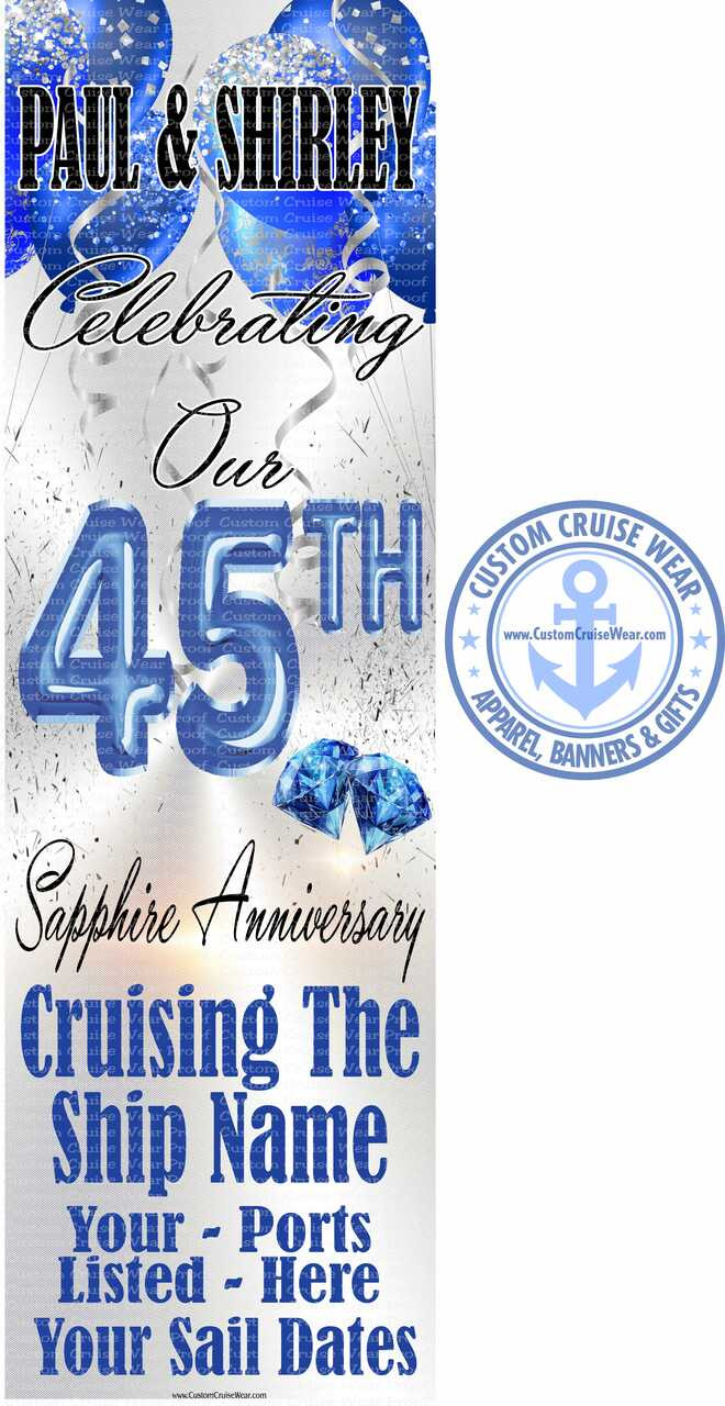 Sapphire Anniversary BANNER - Custom Cruise Wear