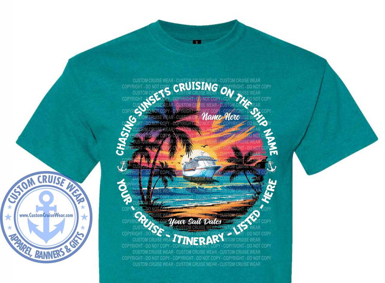Chasing Sunsets Circle Beach - Custom Cruise Wear