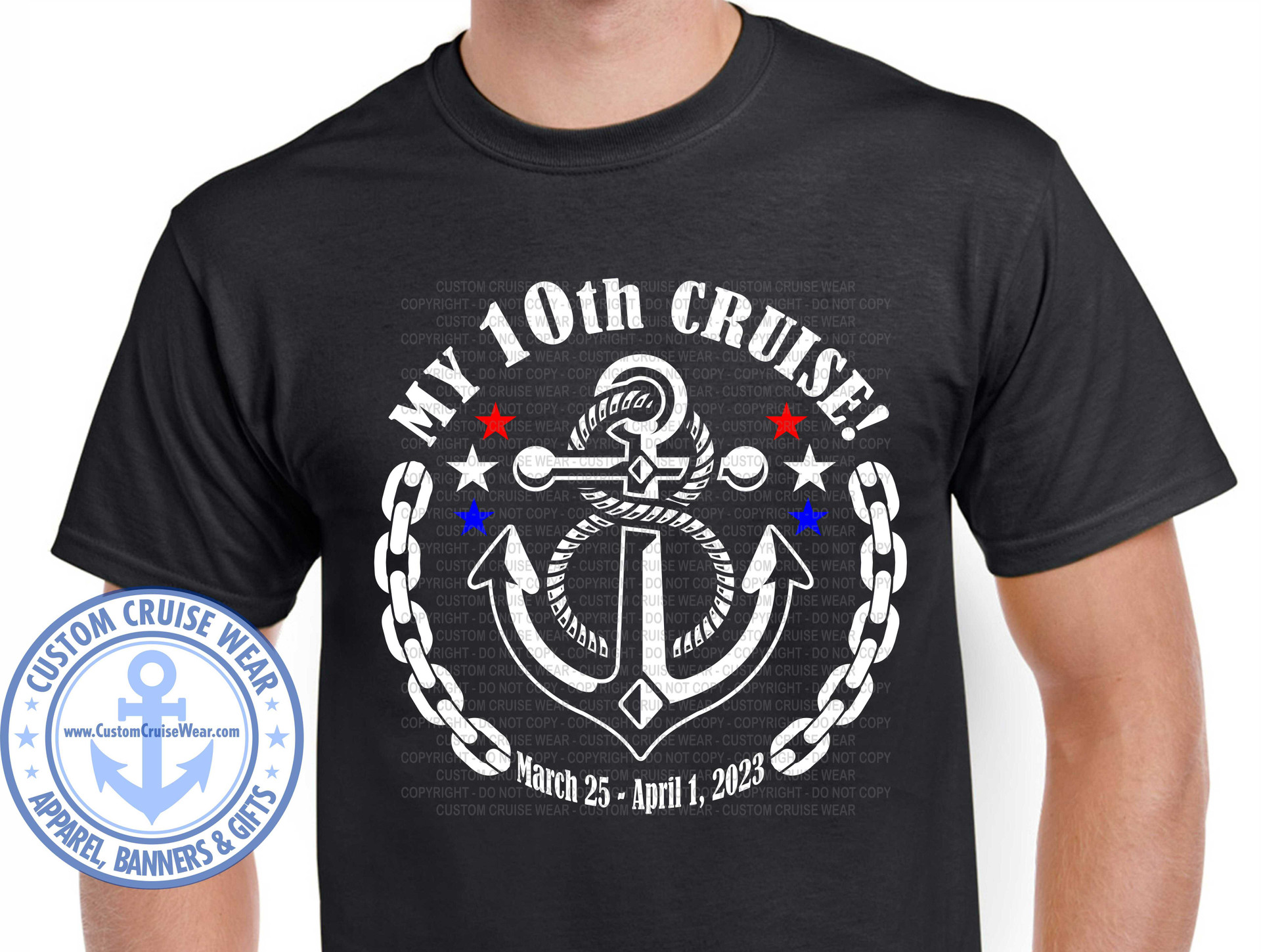 My NUMBER Cruise Anchor with Chains - Custom Cruise Wear