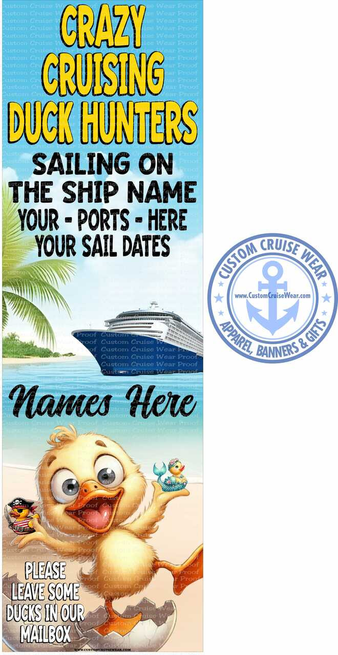 Cabin Door Banners, Signs & More - Banners - Page 1 - Custom Cruise Wear