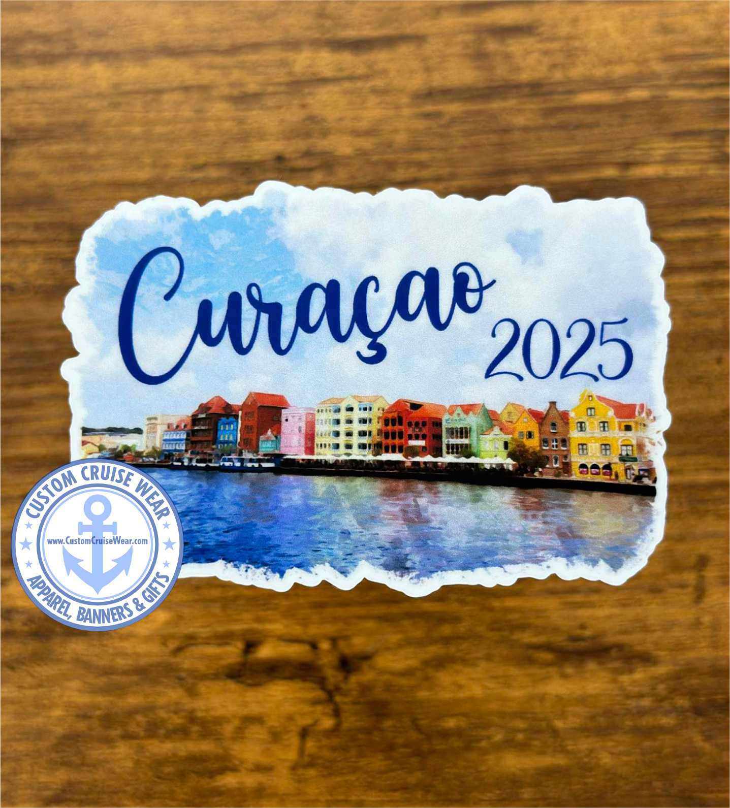 Curacao Watercolor - You Pick The Year Printed On The Sticker - Custom ...
