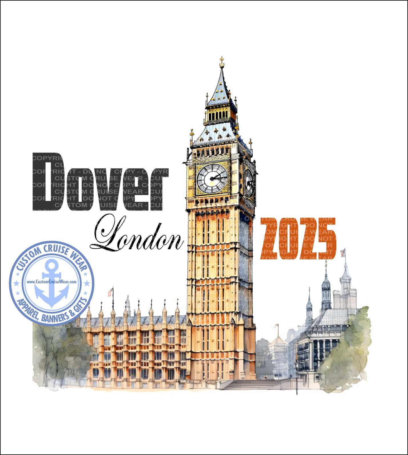 Dover Big Ben- You Pick The Year Printed On The Sticker - Custom Cruise ...