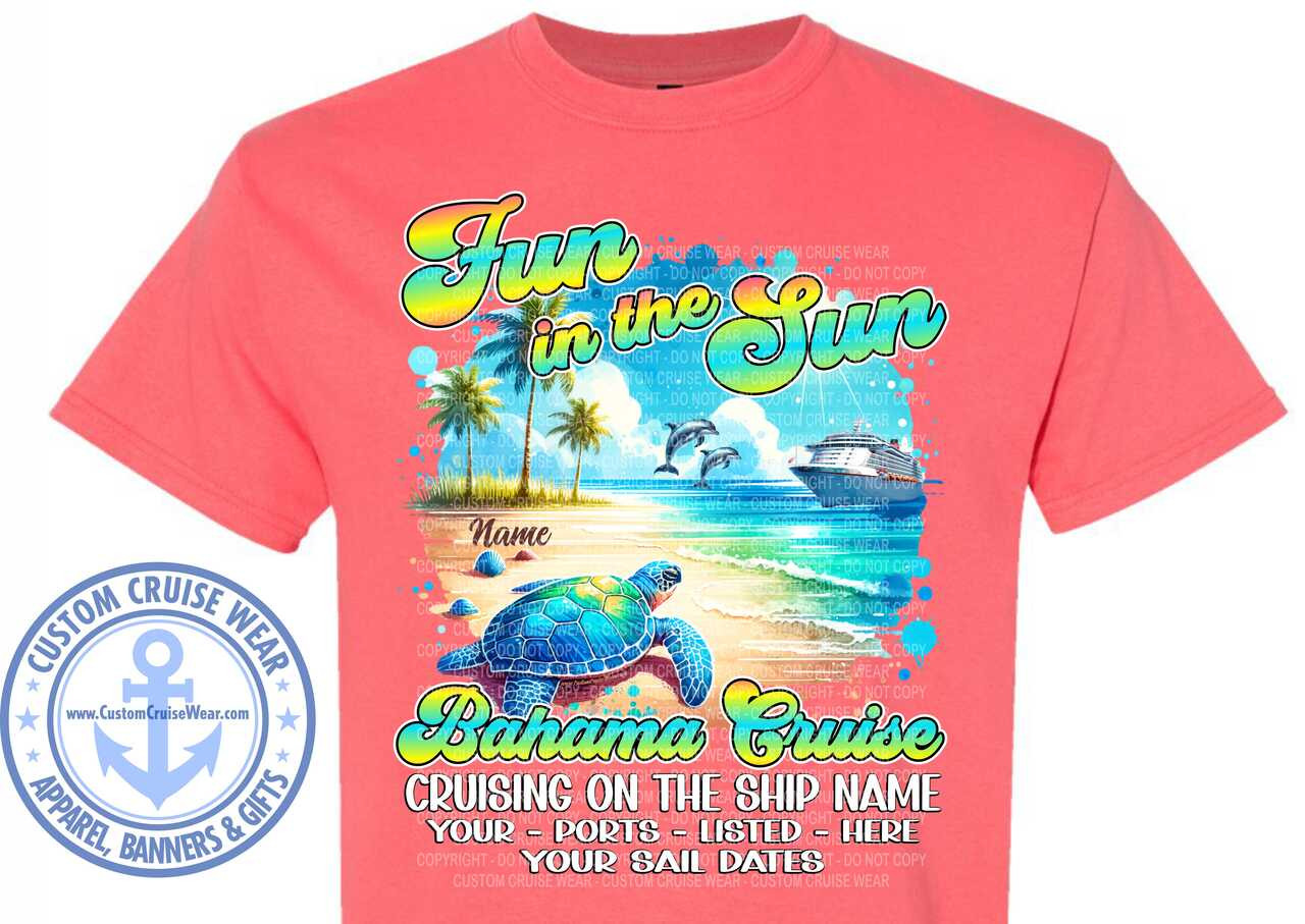 Bahama Cruise Fun In The Sun Turtle & Dolphins with Beach - Custom ...
