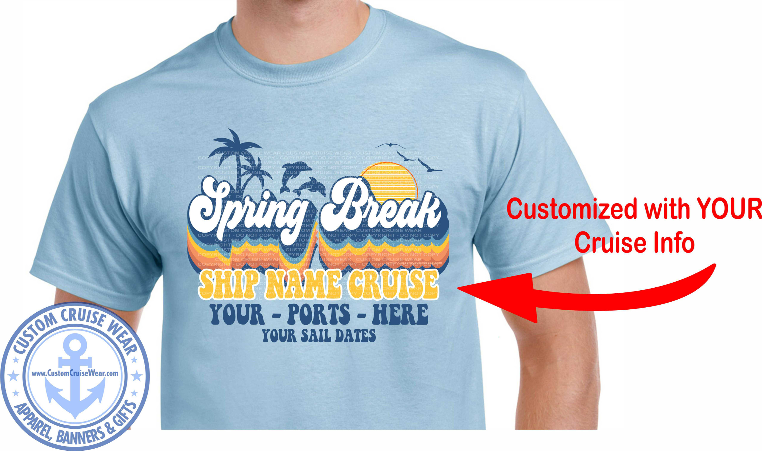 Custom Cruise Shirts - Spring Break - Custom Cruise Wear
