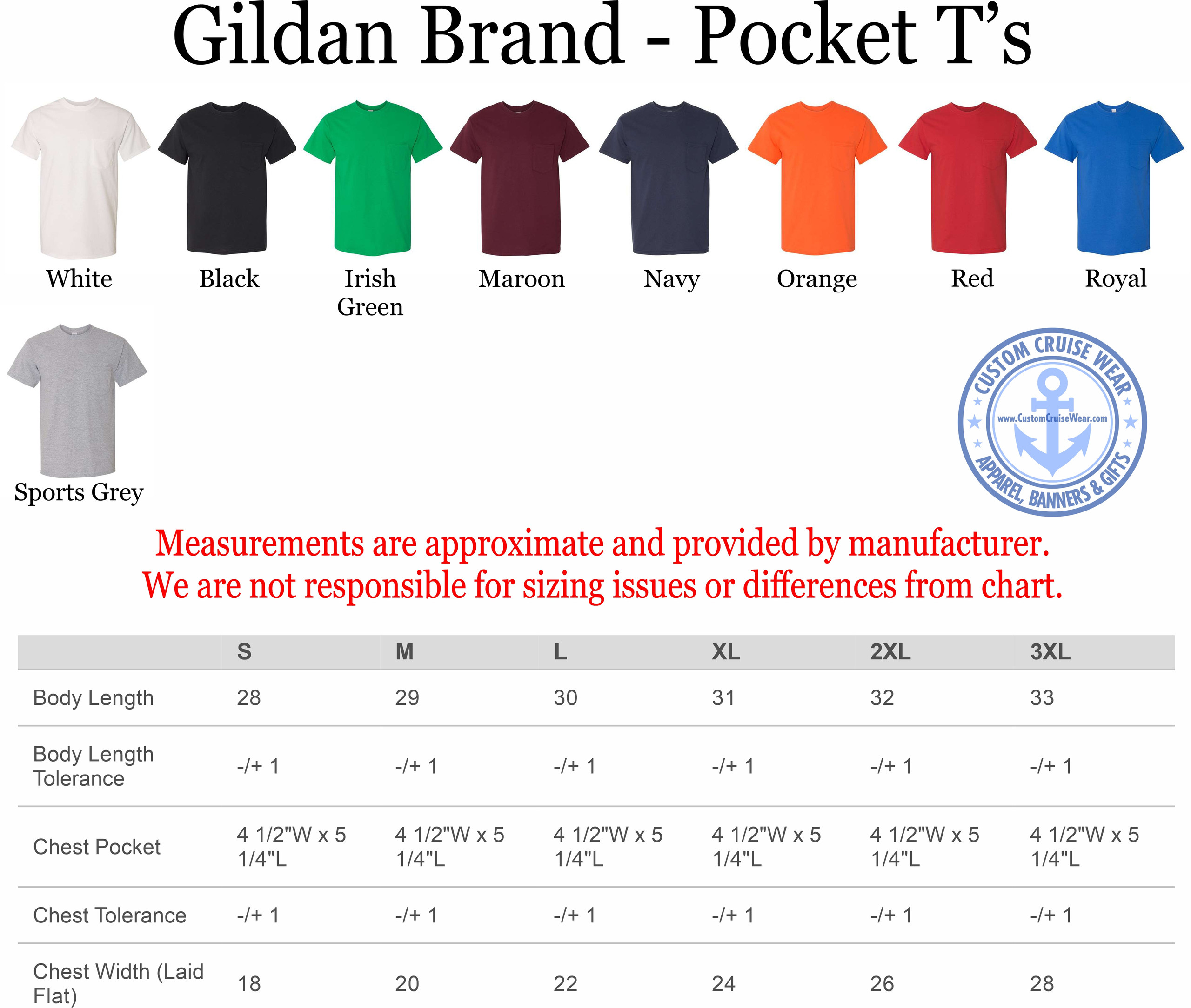 Gildan Basic Tees - Custom Cruise Wear
