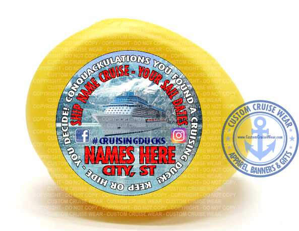 Set of Cruising Duck Ship At Sea STICKERS - Custom Cruise Wear