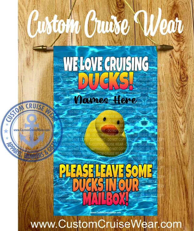 Cabin Door FLAG - Love Cruising Ducks - Custom Cruise Wear