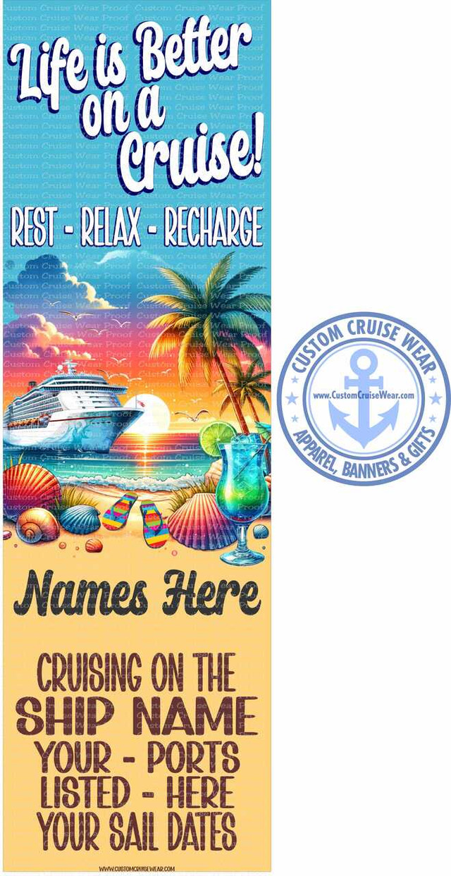 Cabin Door Banners, Signs & More - Banners - Page 1 - Custom Cruise Wear