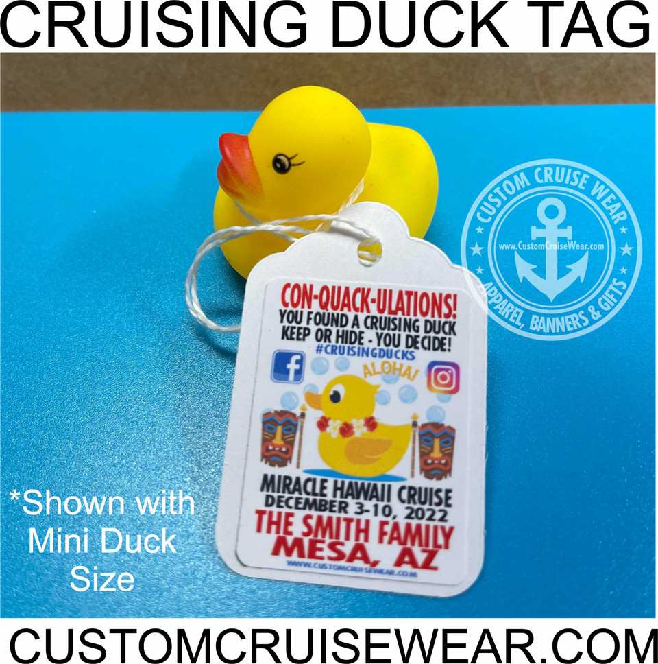 Cruising Duck Tags - JUST MARRIED DUCKS - Custom Cruise Wear