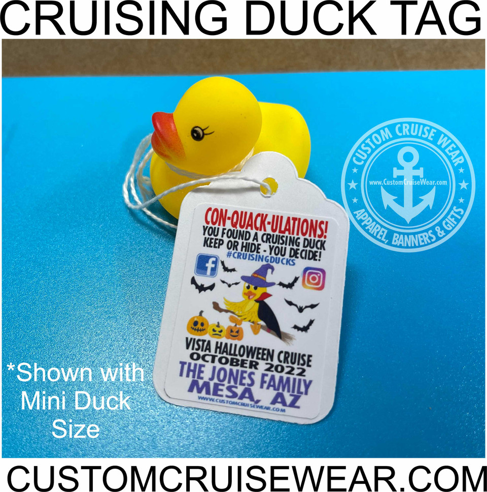 Set of Cruising Duck Tags - HALLOWEEN DUCK - Custom Cruise Wear