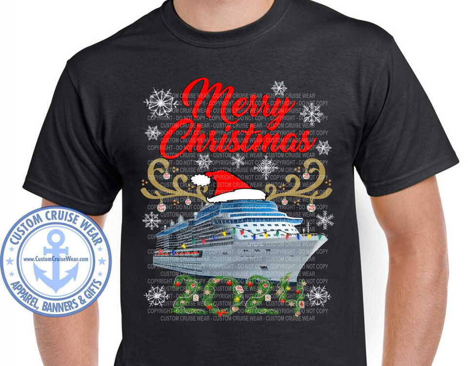 Merry Christmas Lights on Ship - Custom Cruise Wear