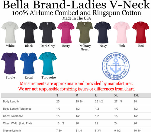 The Bella Brand Ladies V-Neck - Custom Cruise Wear