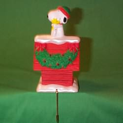 1995 Snoopy And Woodstock Lighted - Stocking Hanger| The Ornament Shop