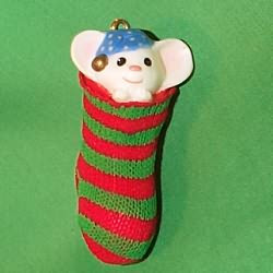 1981 Stocking Mouse - Little Trimmer Christmas Ornament | The Ornament Shop