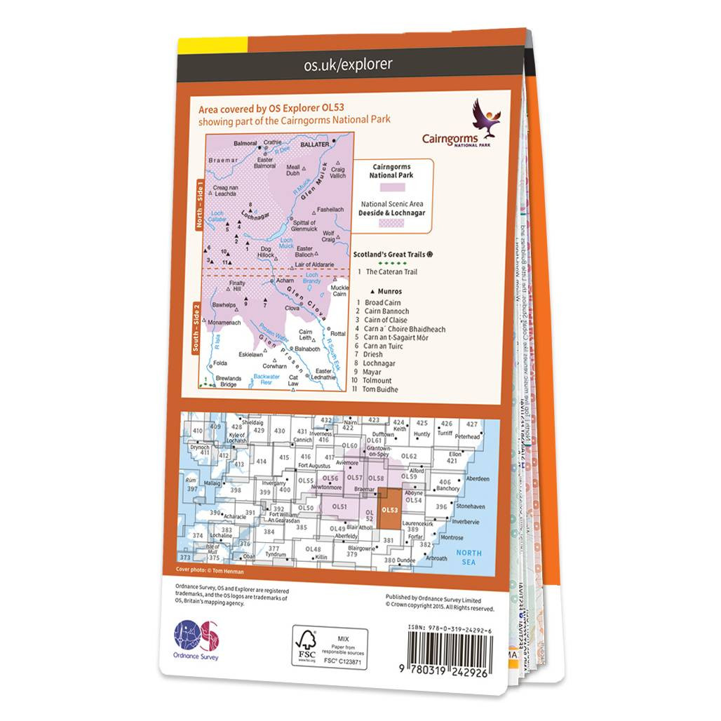 OS Map of Ballater & Glen Clova | Landranger 44 Map | Ordnance Survey Shop