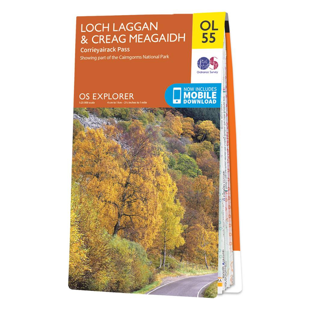 OS Map of Ben Alder, Loch Ericht & Loch Laggan | Explorer OL50 Map ...