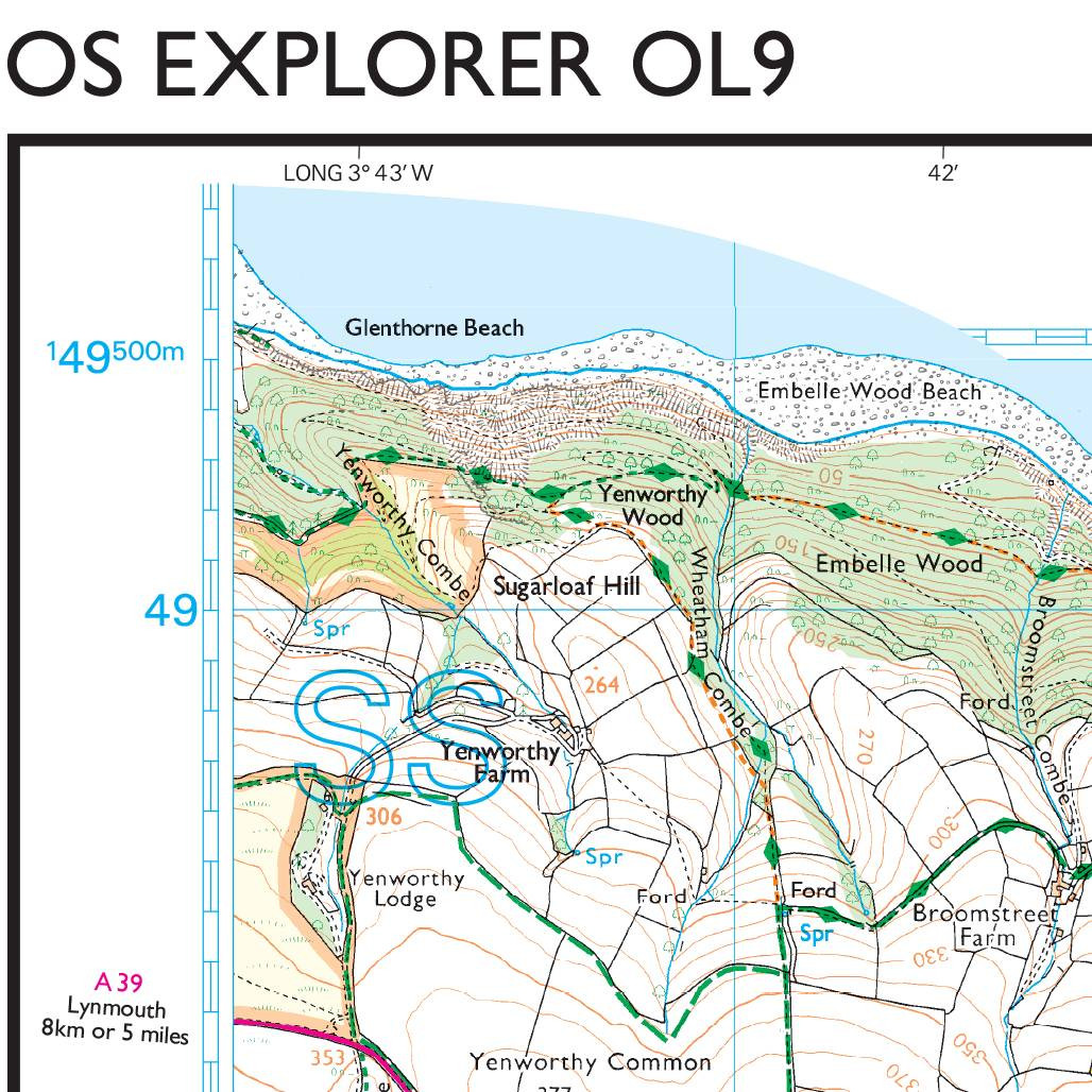 OS Map of Exmoor | Explorer OL9 Map | Ordnance Survey Shop