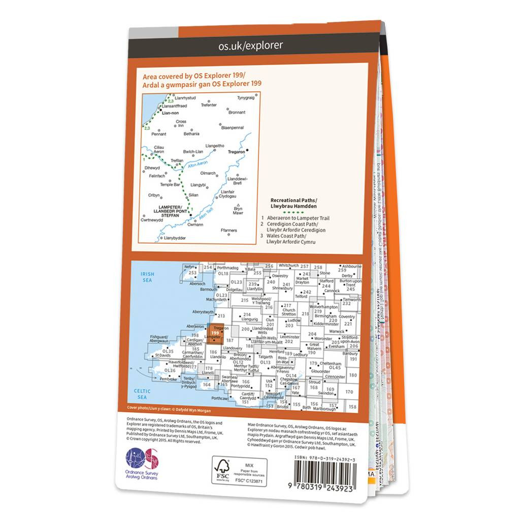 OS Map of Lampeter & Llandovery | Landranger 146 Map | Ordnance Survey Shop