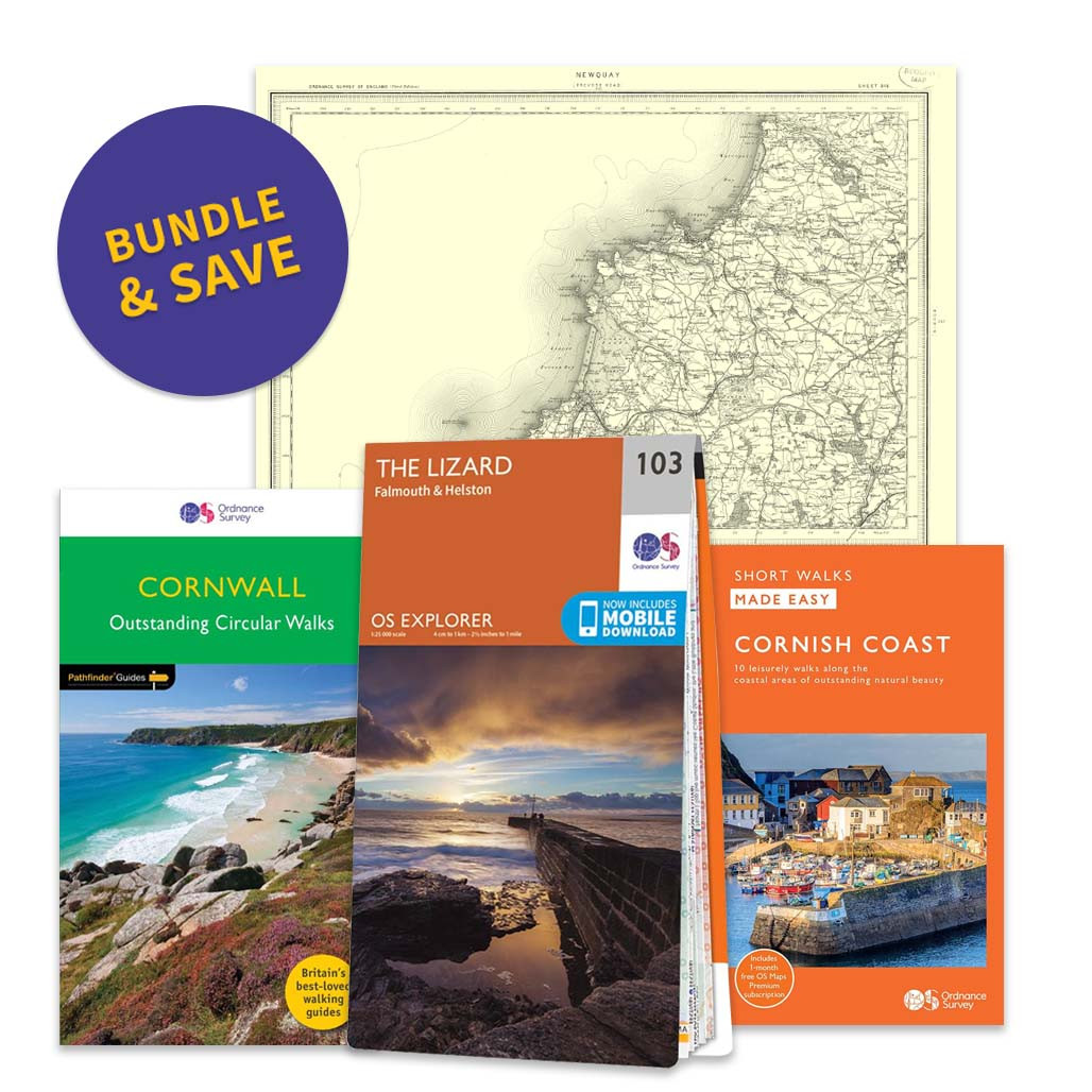 Cornwall | OS Explorer & OS Landranger | Walking Guidebook | Old Map