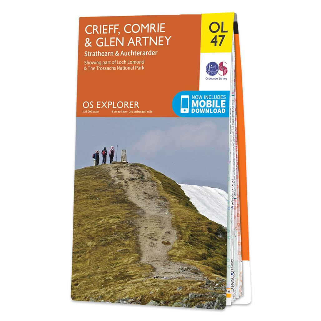 OS Map of Crieff, Comrie & Glen Artney | Explorer OL47 Map | Ordnance ...