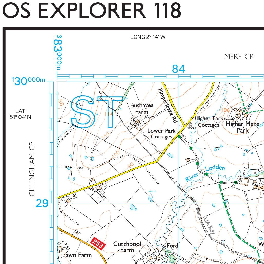 OS Map of Shaftesbury & Cranborne Chase | Explorer 118 Map | Ordnance ...