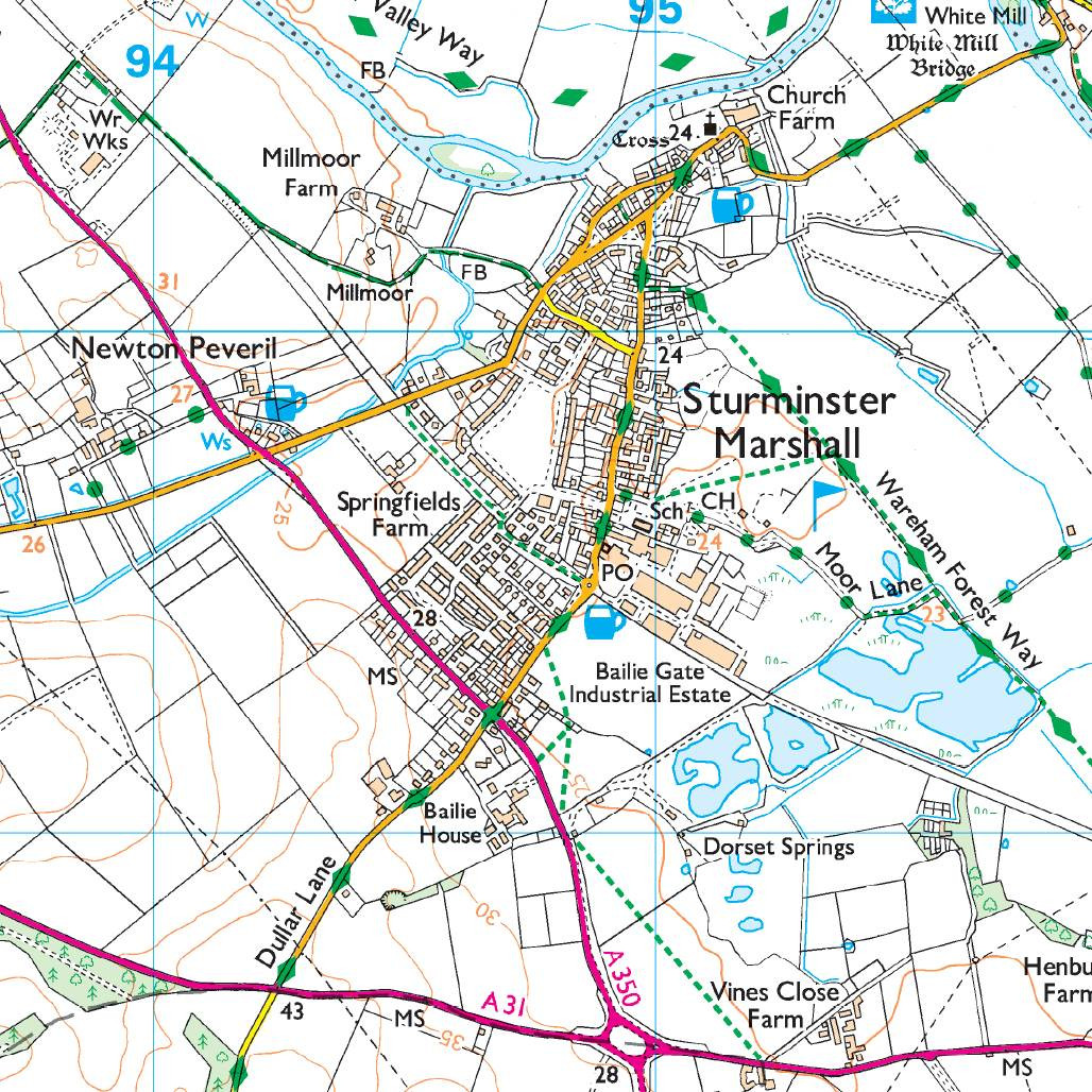 OS Map of Shaftesbury & Cranborne Chase | Explorer 118 Map | Ordnance ...