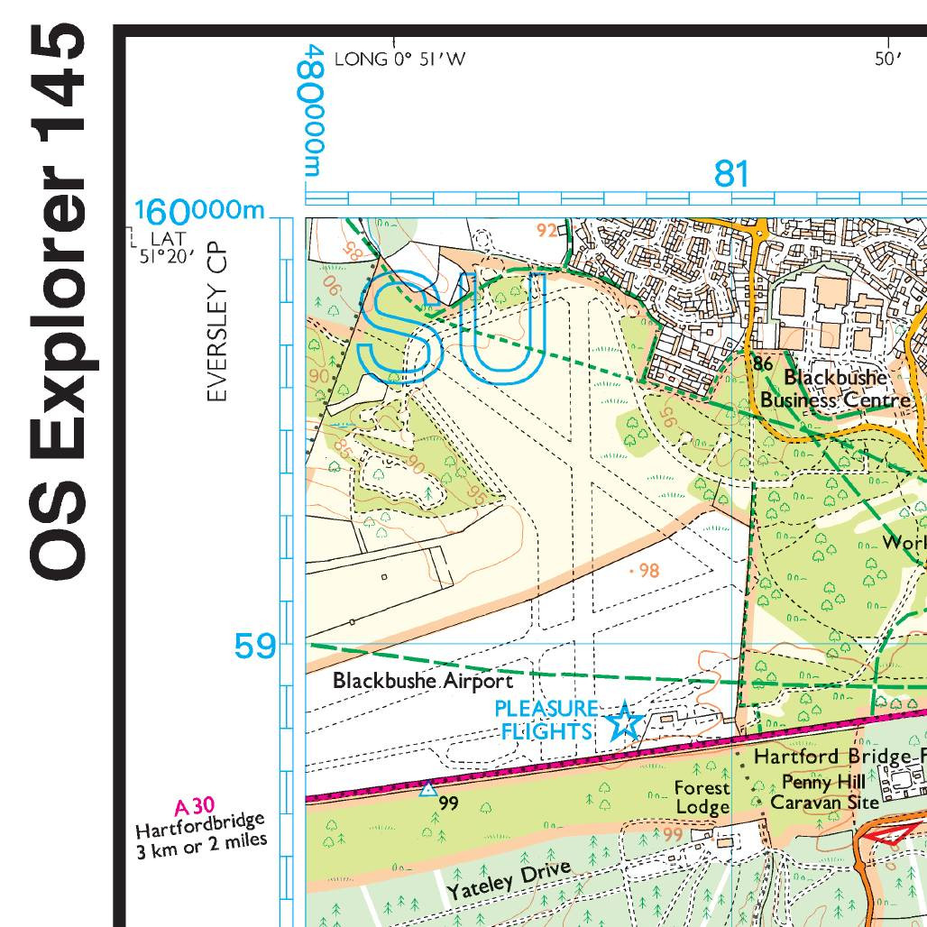 OS Map of Guildford & Farnham | Explorer 145 Map | Ordnance Survey Shop