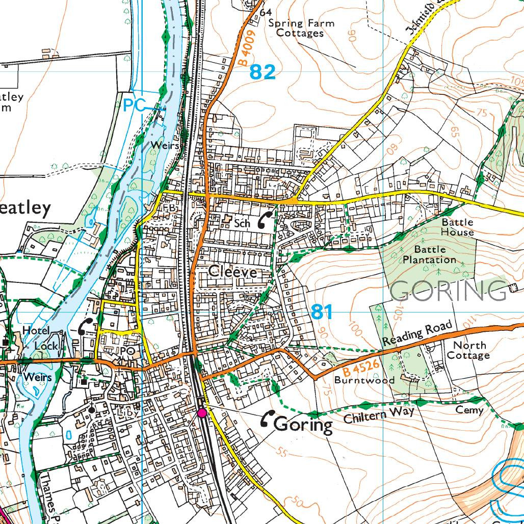 OS Map of Abingdon, Wantage & Vale of White Horse | Explorer 170 Map ...