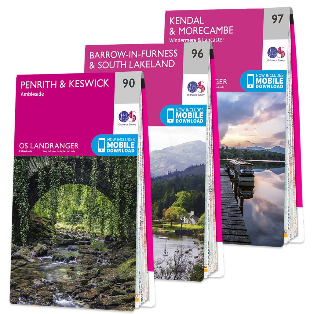 OS Map of Lake District & Cumbria | Tour 3 Map | Ordnance Survey Shop