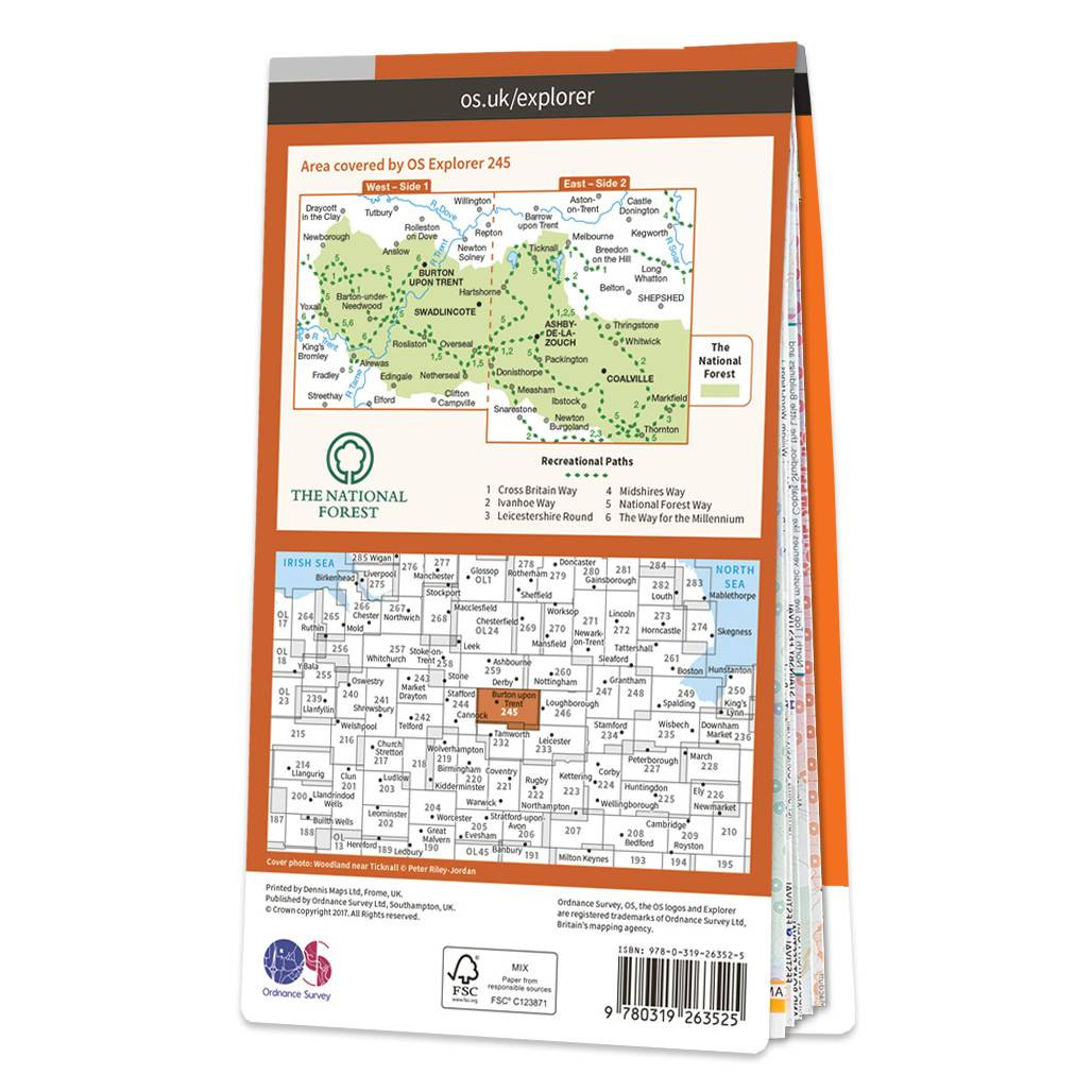 OS Map of Thetford Forest in The Brecks | Explorer 229 Map | Ordnance ...