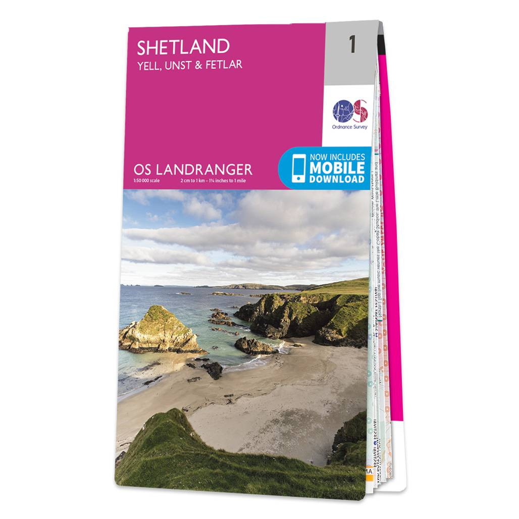 OS Map of Shetland - Unst, Yell & Fetlar | Explorer 470 Map | Ordnance ...