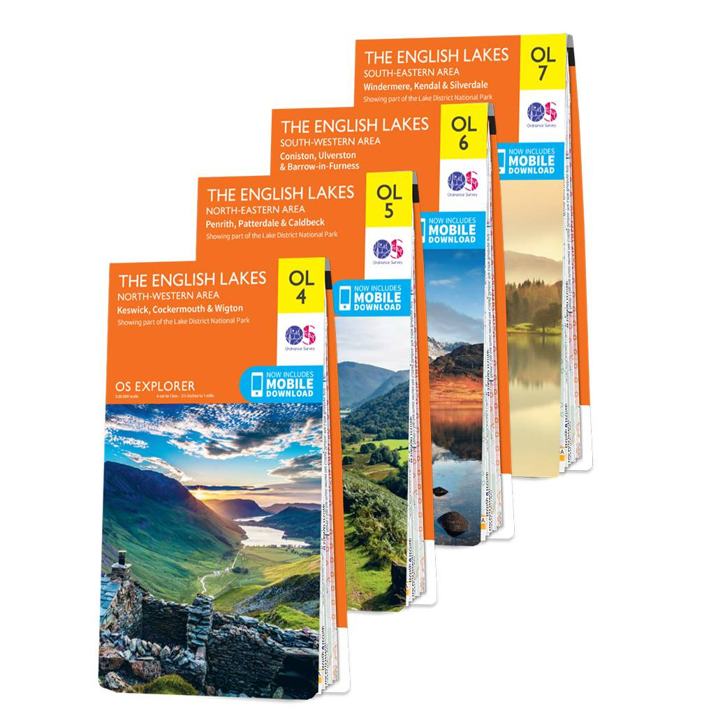 OS Explorer Lake District map set | Explorer Map | Ordnance Survey Shop