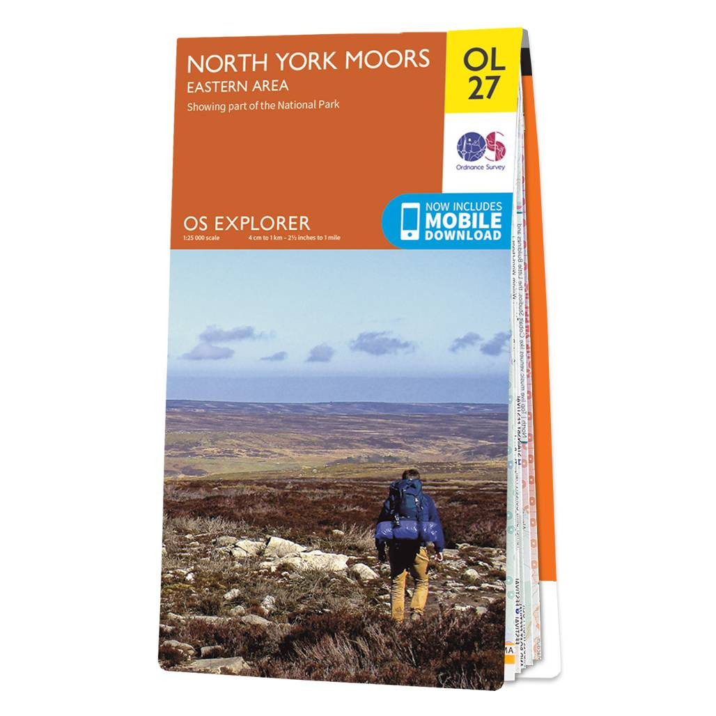 OS Map of North York Moors - Western area | Explorer OL26 Map ...