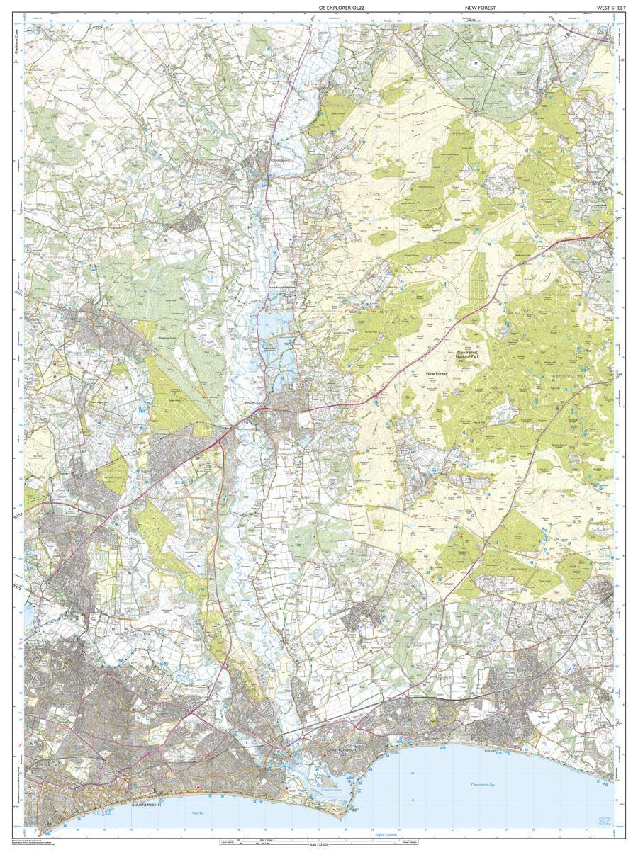 OS Map of New Forest | Explorer OL22 Map | Ordnance Survey Shop