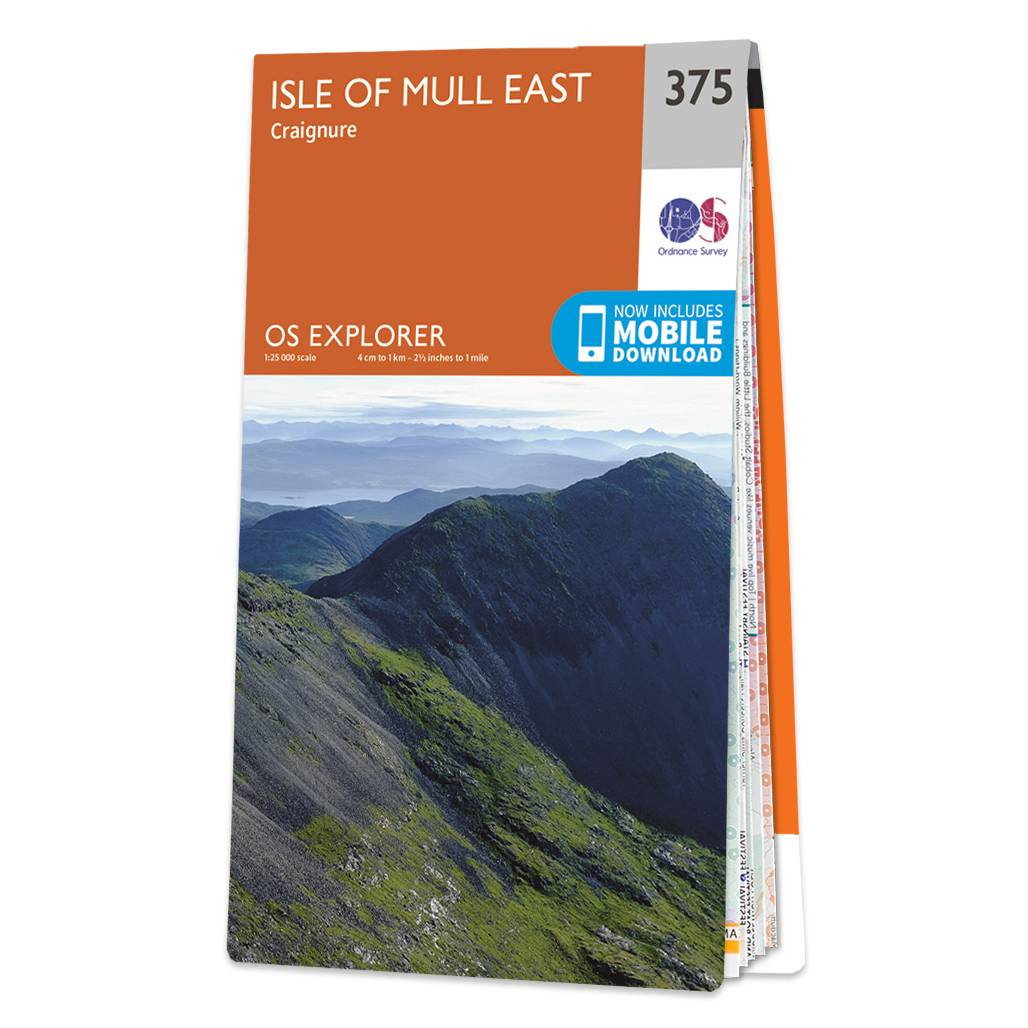OS Map of Isle of Mull North & Tobermory | Explorer 374 Map | Ordnance ...
