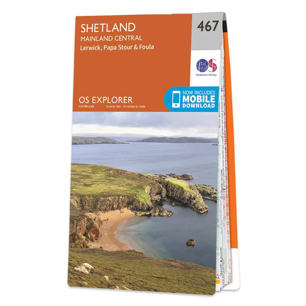 OS Map of Shetland - South Mainland | Landranger 4 Map | Ordnance ...