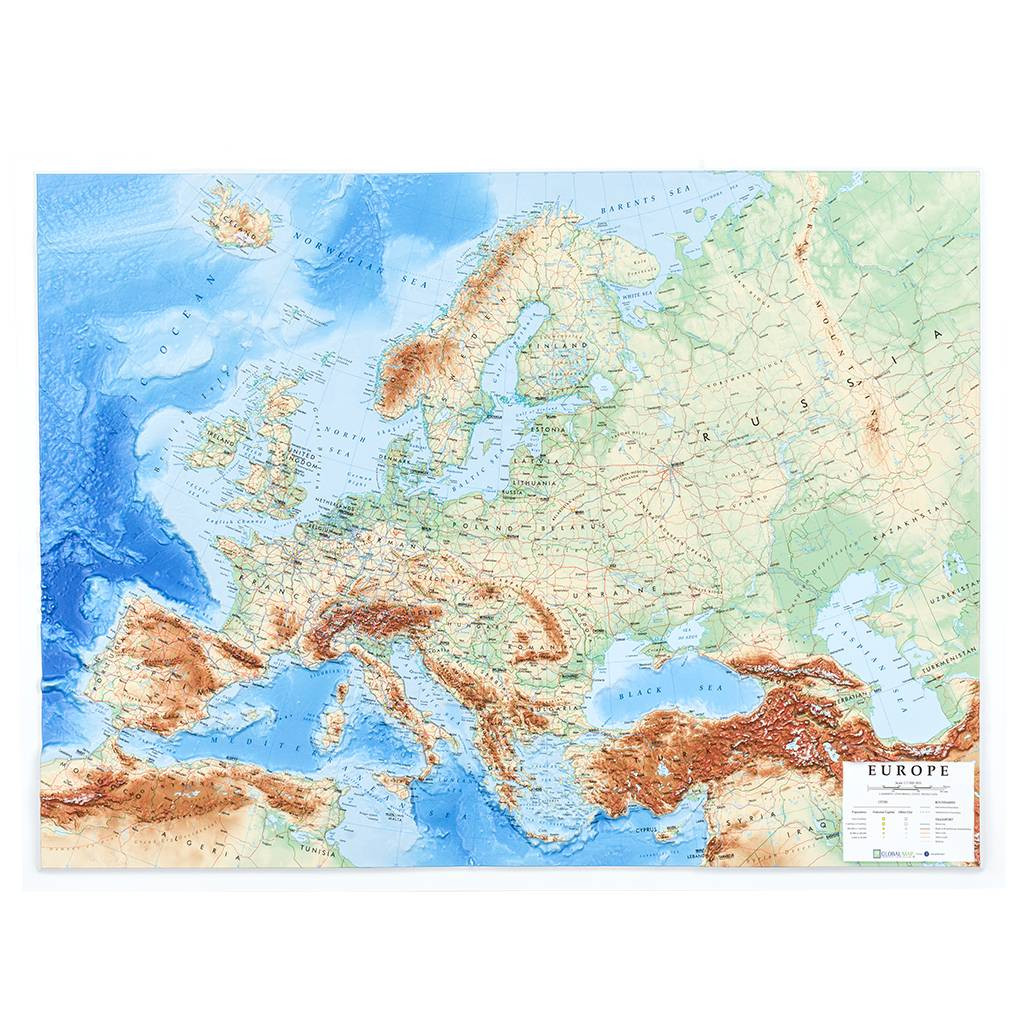 Europe - Lambert projection wall map