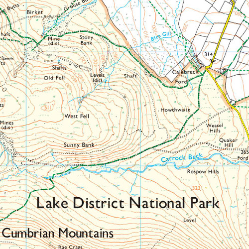 OS Map of The Lake District: North-eastern area | Explorer OL5 Map ...