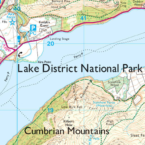 OS Map of The Lake District: North-eastern area | Explorer OL5 Map ...