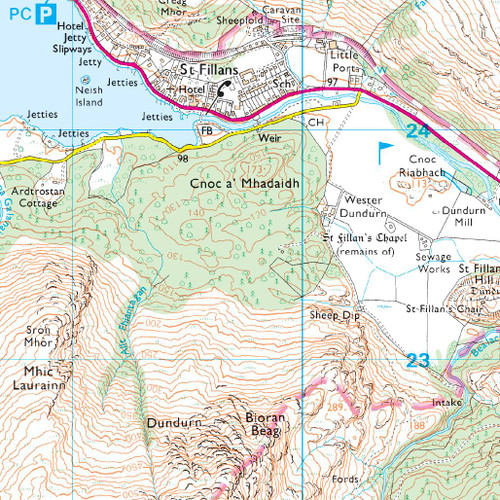 OS Map of Crieff, Comrie & Glen Artney | Explorer OL47 Map | Ordnance ...