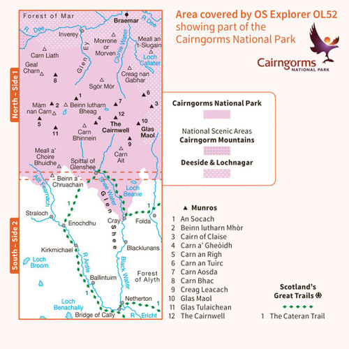 OS Map of Glen Shee & Braemar | Explorer OL52 Map | Ordnance Survey Shop