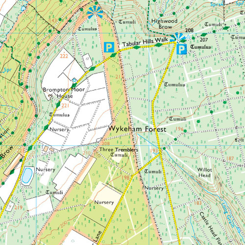 OS Map of North York Moors - Eastern area | Explorer OL27 Map ...
