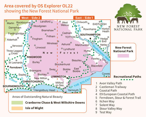 OS Map of New Forest | Explorer OL22 Map | Ordnance Survey Shop