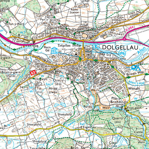 OS Map of Harlech, Porthmadog & Y Bala | Explorer OL18 Map | Ordnance ...