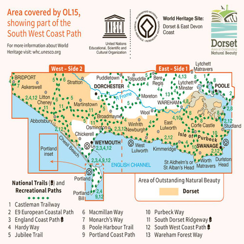 OS Map of Purbeck and South Dorset | Explorer OL15 Map | Ordnance ...